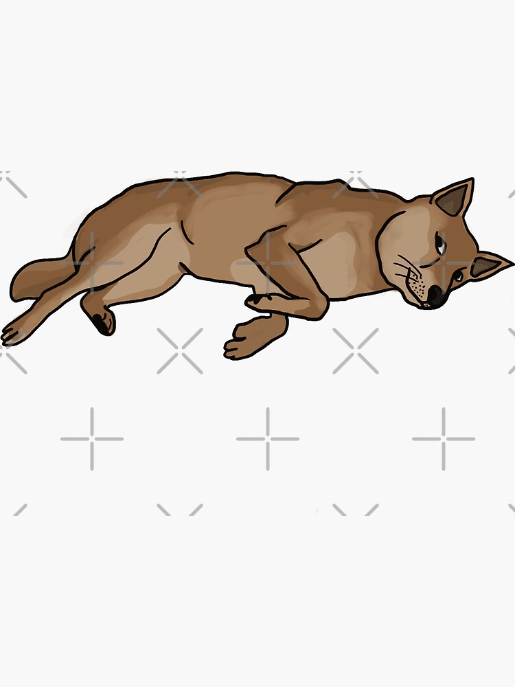 "Lazy judgemental shiba inu" Sticker for Sale by Listrenect | Redbubble