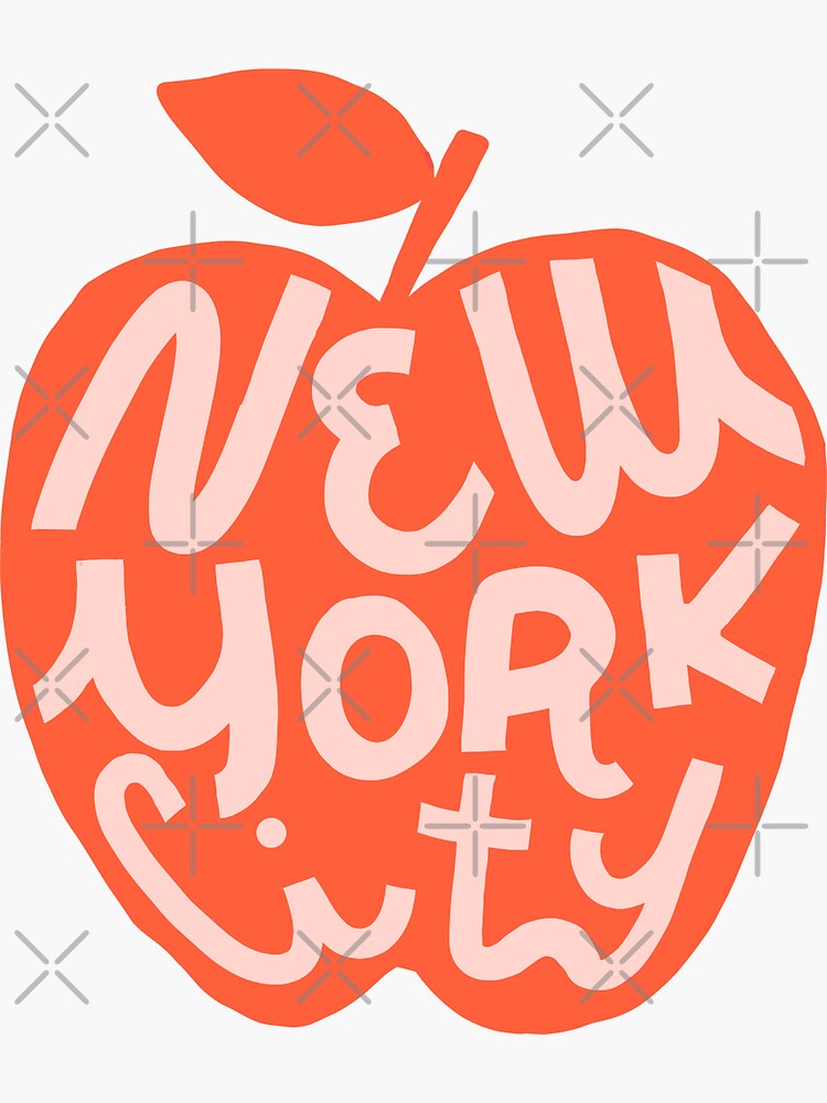 "New York, the big apple" Sticker for Sale by theseakiwi | Redbubble