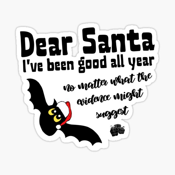 "Dear Santa" Sticker for Sale by NataliaKoshkina | Redbubble