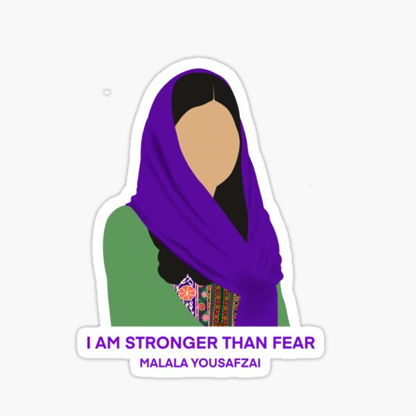 "Malala - I Am Stronger" Sticker for Sale by milliehansen | Redbubble