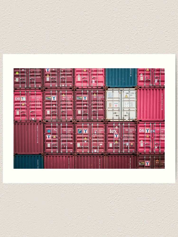 "Stacked Cargo Shipping Containers" Art Print for Sale by LP-Images ...