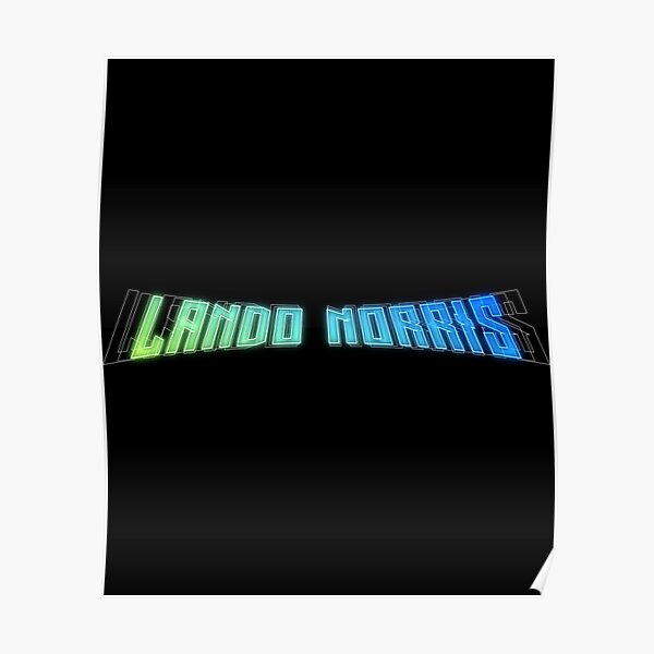 "Lando Norris neon light" Poster by IgaBarClay | Redbubble