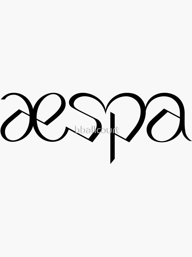 "aespa - logo - black" Sticker for Sale by bballcourt | Redbubble