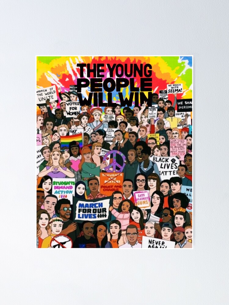 "The Young People Will Win Rainbow" Poster by moniquesb | Redbubble