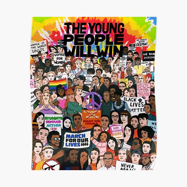 "The Young People Will Win Rainbow" Poster by moniquesb | Redbubble