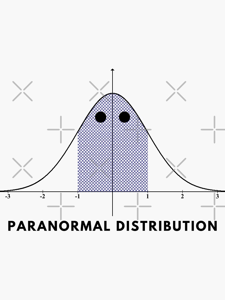 "Para-normal distribution" Sticker for Sale by LiliesValley | Redbubble