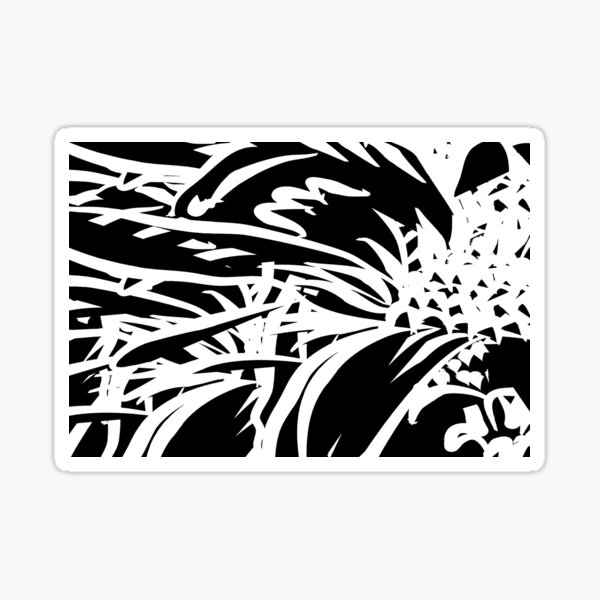 "Flower Riot - Black on White" Sticker for Sale by FlowerCloud | Redbubble