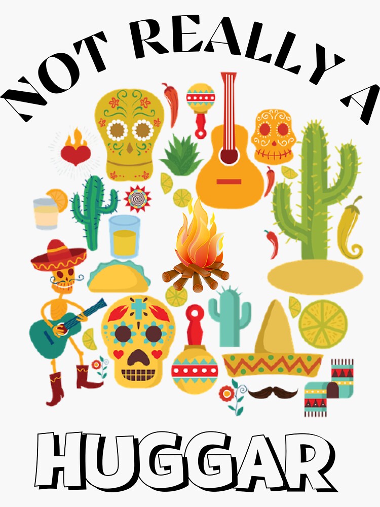 "Not Really a Hugger" Sticker for Sale by souravdesign | Redbubble