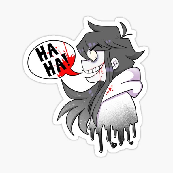"Jeff the killer!" Sticker for Sale by bandidocalavera | Redbubble