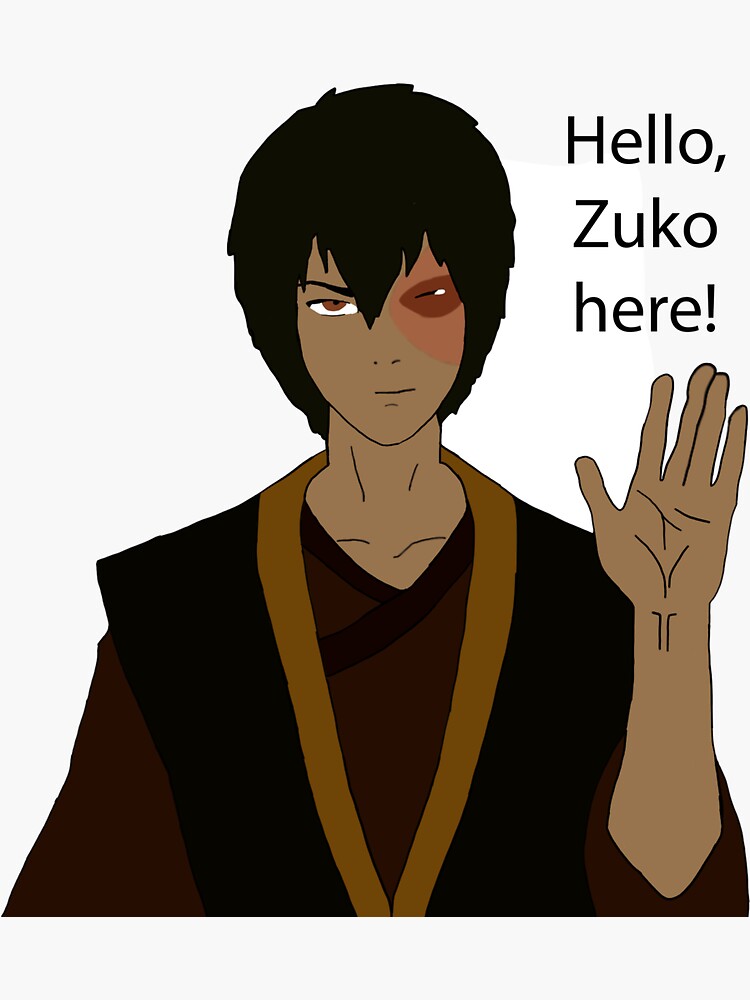 Zuko Here Sticker Sticker By Kwilli4567 Redbubble
