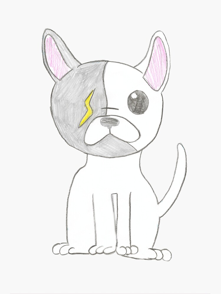 "Lightning the dog" Sticker by morten | Redbubble