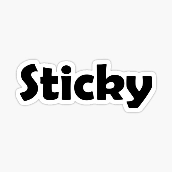 "Sticky" Sticker for Sale by GiftWorks | Redbubble