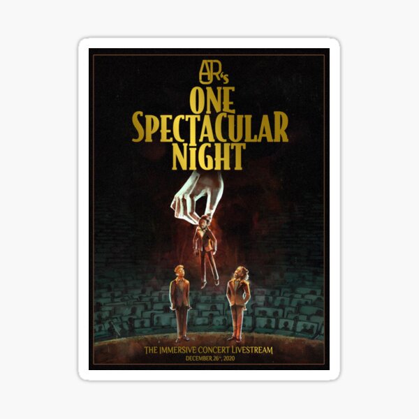 "One spectacular night AJR" Sticker for Sale by Fanartistic | Redbubble
