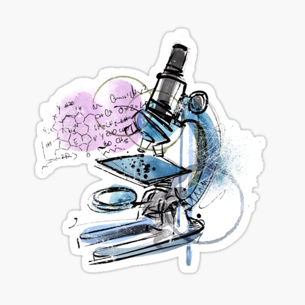 "microscope painting" Sticker for Sale by Nkululeko Ntshangase | Redbubble