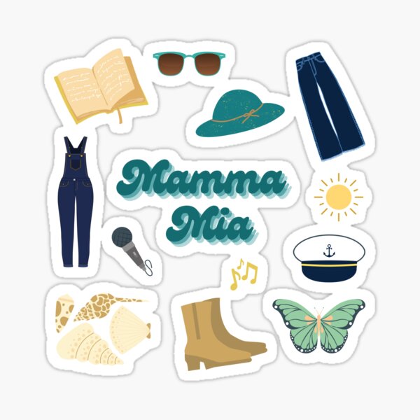 "mamma mia style aesthetic donna dynamos" Sticker for Sale by ...