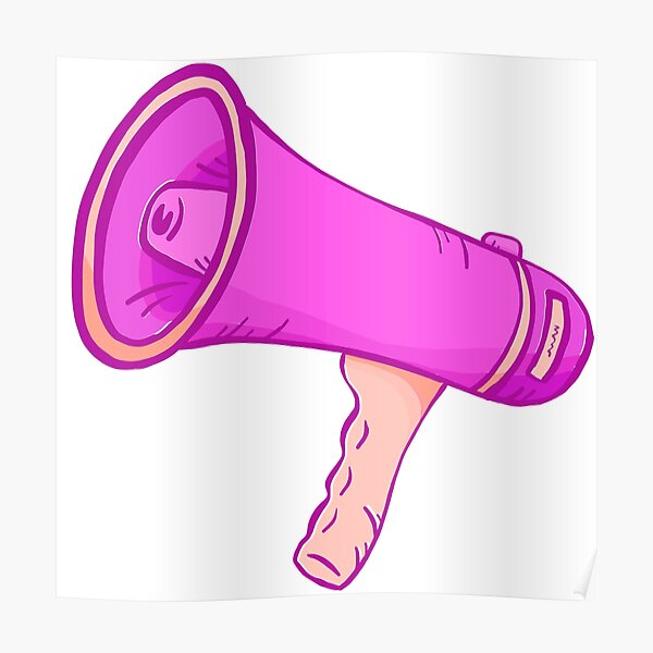 Póster «Pink Aesthetic Sticker - Megáfono rosa para mujeres» de kid ...