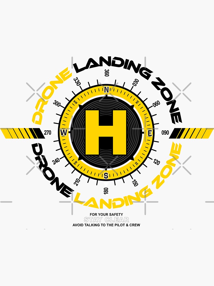 "DRONE LANDING ZONE SIGN - DRONE OPERATOR, Drone ART - Limited Edition ...
