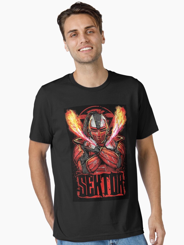 "Sektor Mortal Kombat" Essential T-Shirt for Sale by xestitch | Redbubble