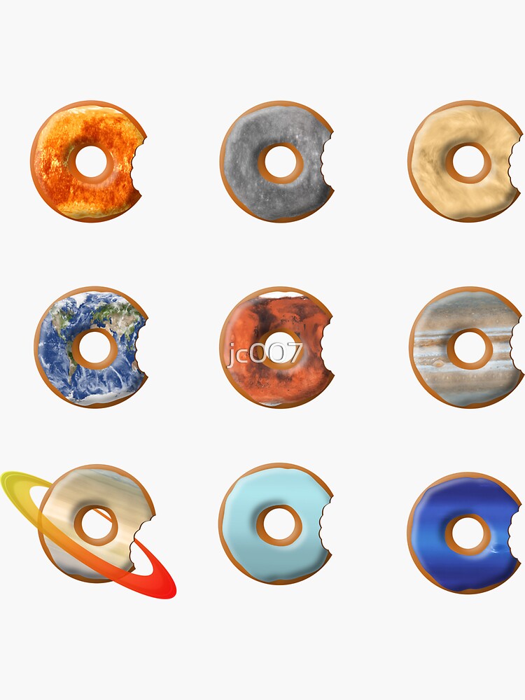 "doughnut solar system" Sticker by jc007 | Redbubble