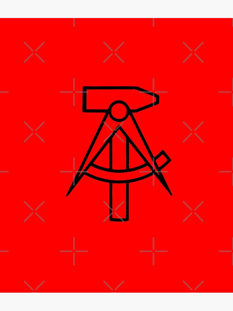 "DDR GDR East Germany Emblem Hammer Transparent" Poster by ArtFay ...