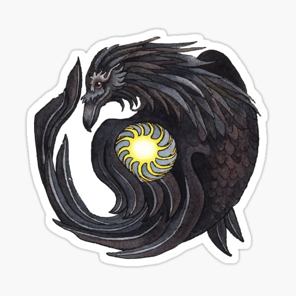 "Raven Steals The Sun Tlingit style Native American v1" Sticker for ...