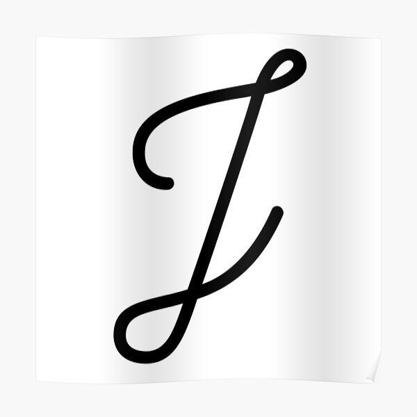 "Cursive J" Poster for Sale by Jose234 | Redbubble
