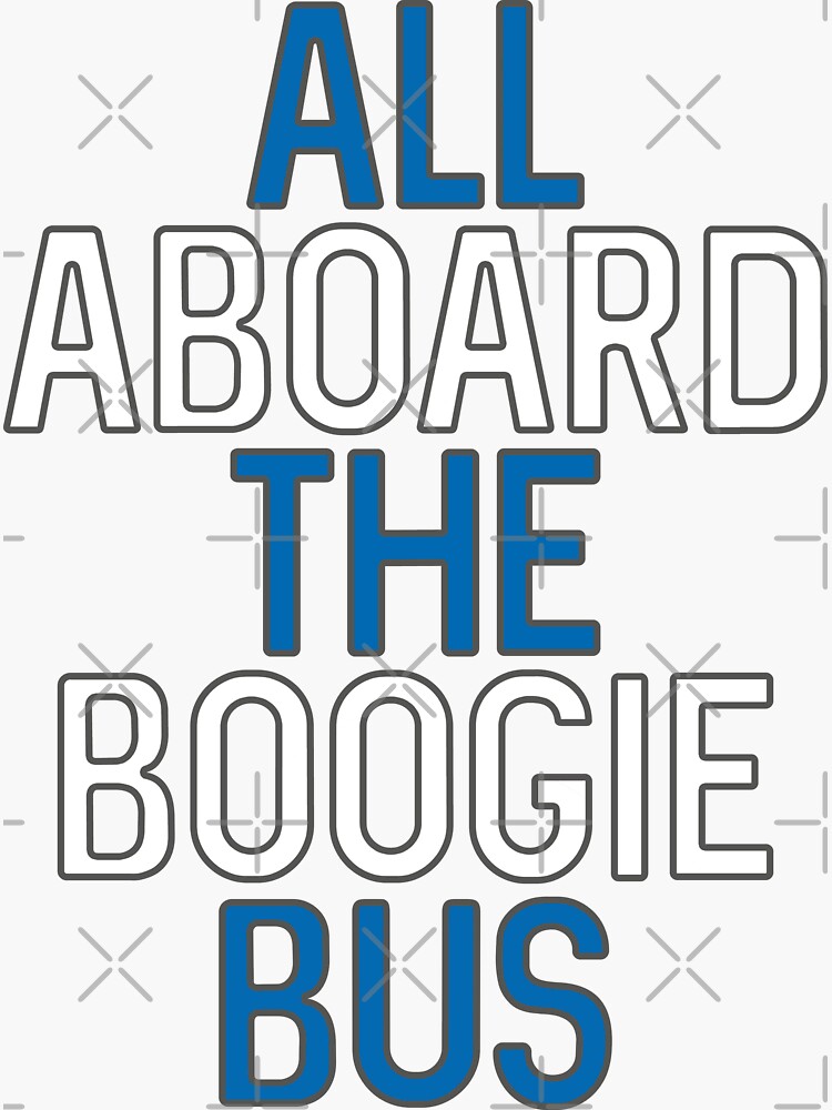 "All Aboard The Boogie Bus, Scottish Football Slogan Design" Sticker ...