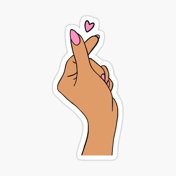 "Hand heart" Sticker for Sale by Artaleia | Redbubble