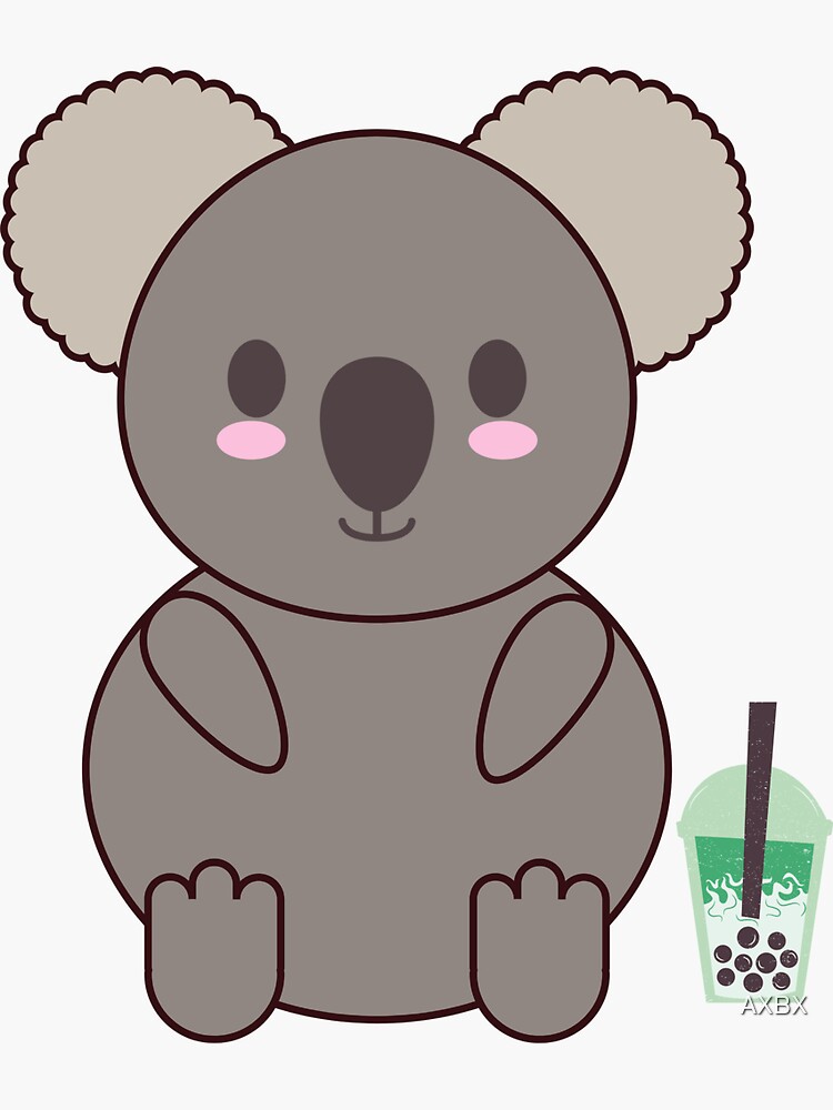 "kawaii koala boba" Sticker by AXBX | Redbubble