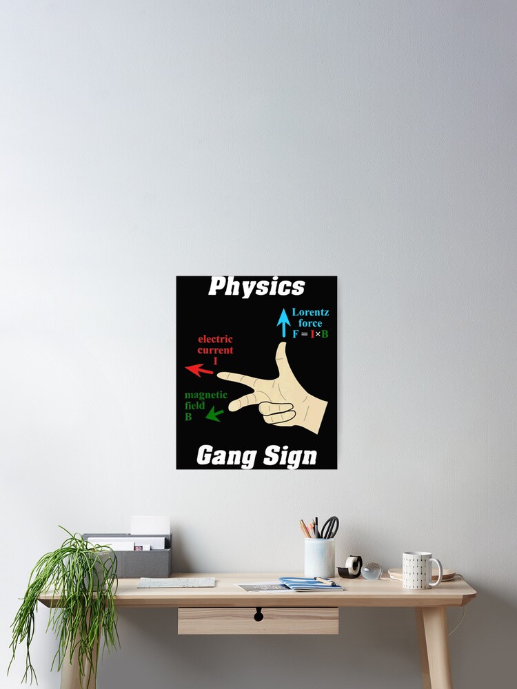 "Right Hand Rule Physics Gang Sign" Poster for Sale by poncetay | Redbubble