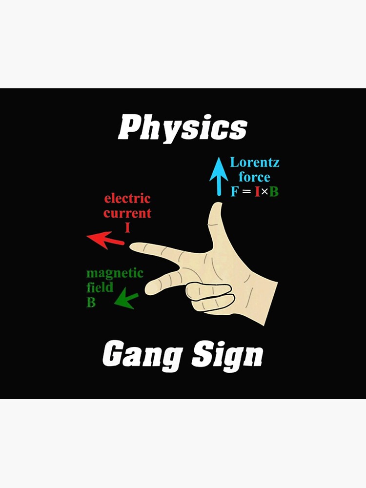 "Right Hand Rule Physics Gang Sign" Tapestry for Sale by poncetay ...