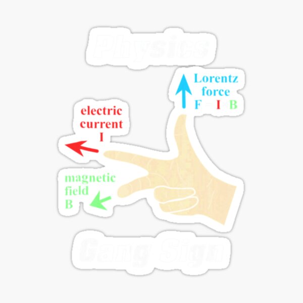 "Right Hand Rule Physics Gang Sign" Sticker for Sale by poncetay ...