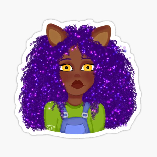 "Cute cat girl" Sticker for Sale by Art-tina-s2 | Redbubble