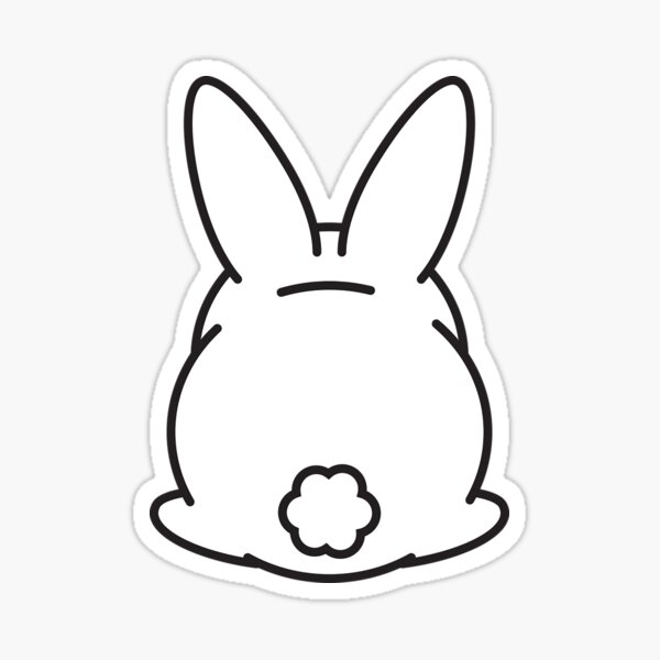 "Cute Bunny Hiding Sticker" Sticker for Sale by sweetwhispers | Redbubble