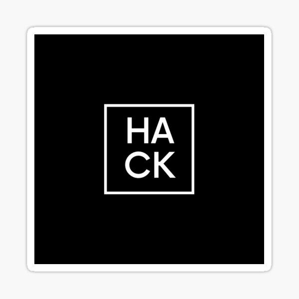 "HACK" Sticker for Sale by fsociety421 | Redbubble