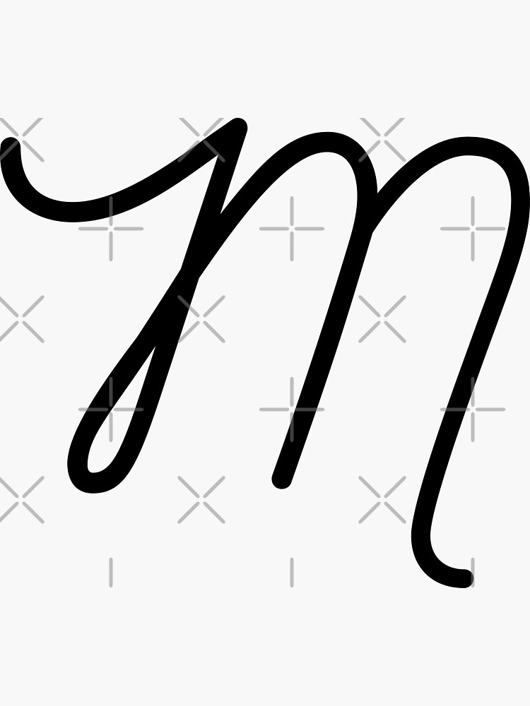 "Cursive M" Sticker for Sale by Jose234 | Redbubble
