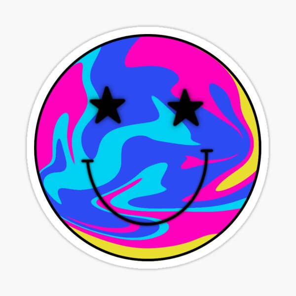 "Marble Smiley Face" Sticker for Sale by aecarter26 | Redbubble