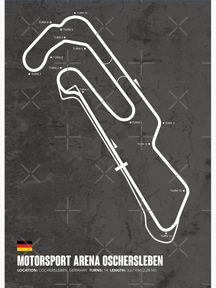 "Motorsport Arena Oschersleben " Poster von Mapstars | Redbubble