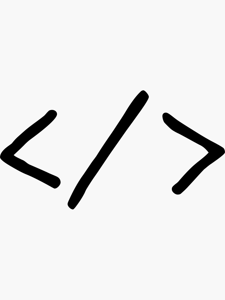 "Coder Symbol" Sticker for Sale by 4Developers | Redbubble