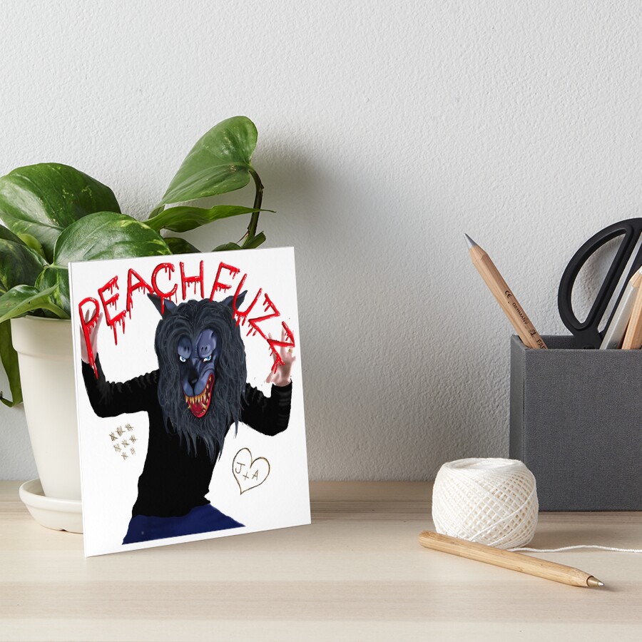 "Creep - HQ Peachfuzz Werewolf Mask Pose - " Art Board Print for Sale ...