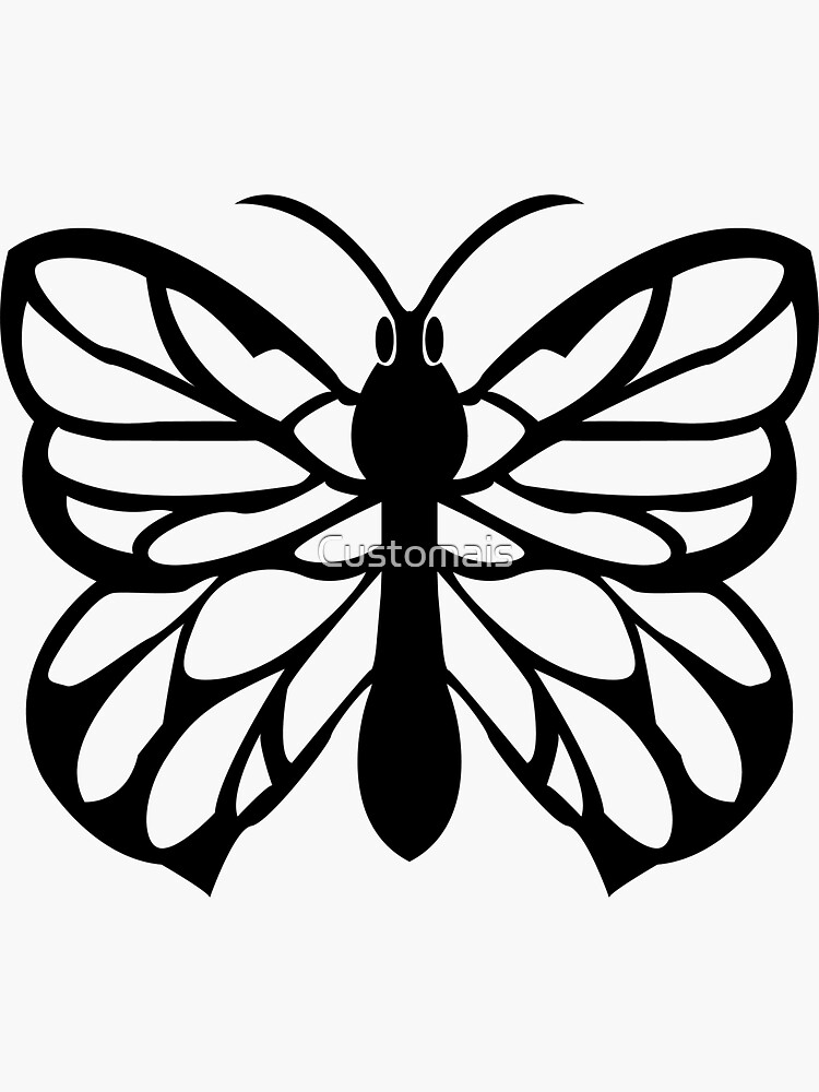 "simple butterfly" Sticker for Sale by Customais | Redbubble