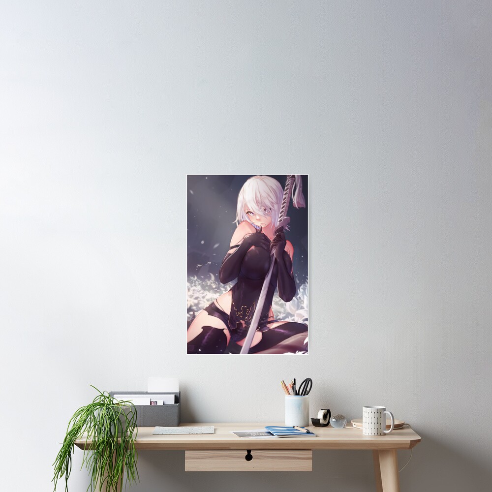 "A2 short hair | Nier Automata" Poster for Sale by Mitsu-art | Redbubble