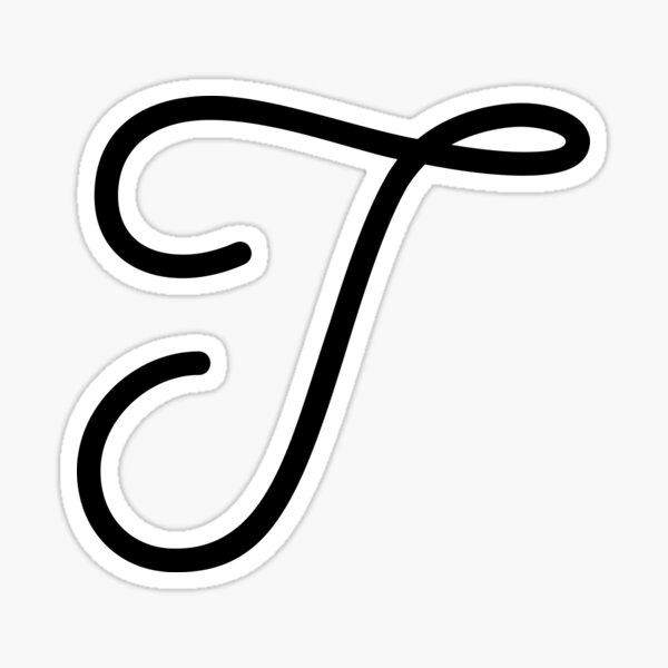 "Cursive T" Sticker for Sale by Jose234 | Redbubble