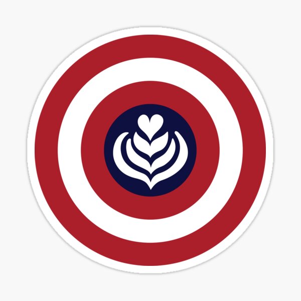 "Captain Coffee logo" Sticker for Sale by Dkrode | Redbubble