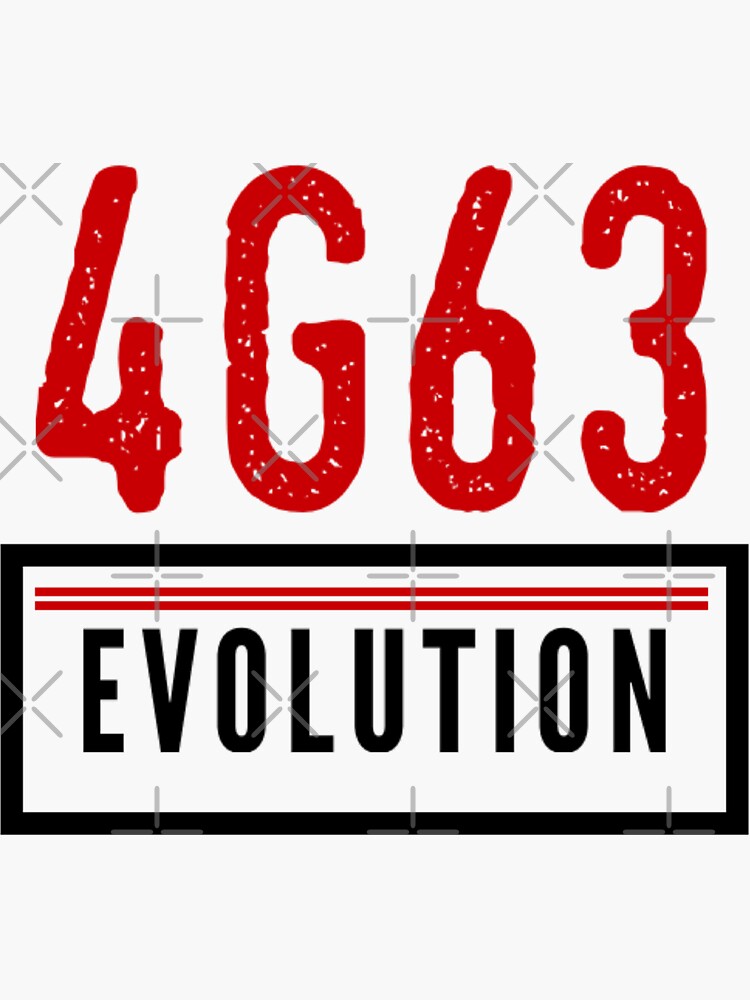 "4G63 Inside I Evo Fan Club" Sticker for Sale by Desznr | Redbubble