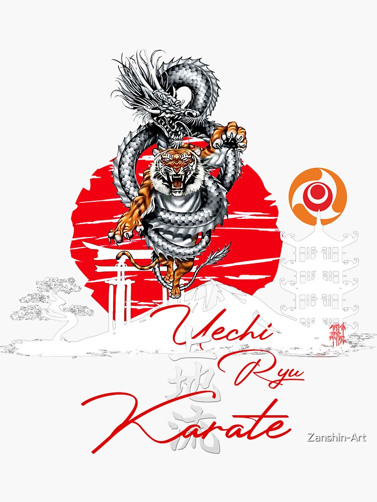 "Uechi Ryu Karate Dragon & Tiger Spirit - Martial Arts" Sticker by ...