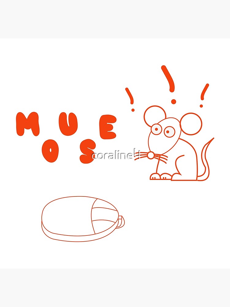 "shocked mouse " Poster for Sale by coraline4 | Redbubble