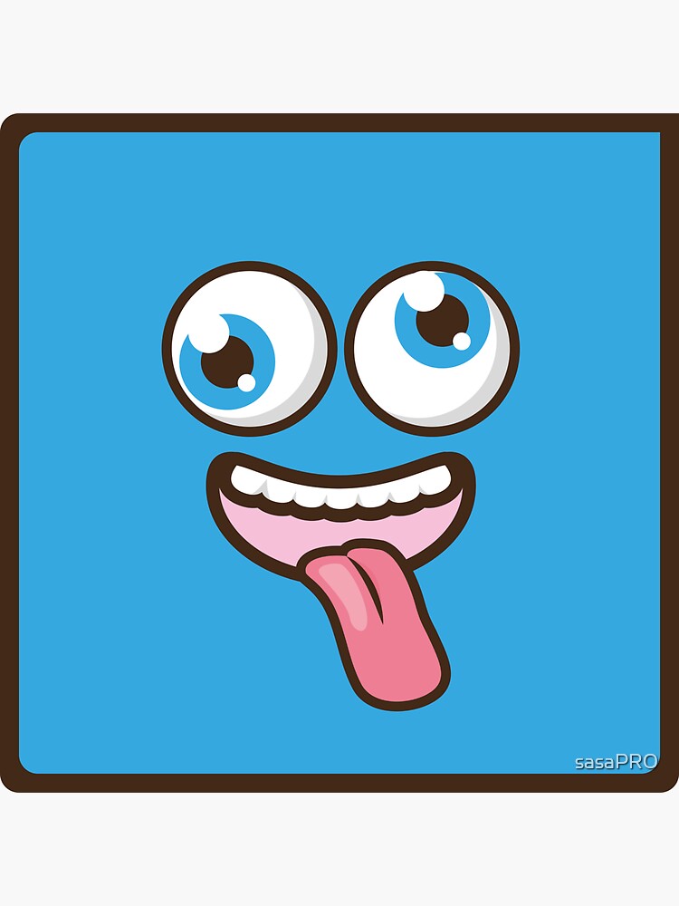"Funny face stickers gift" Sticker by sasaPRO | Redbubble
