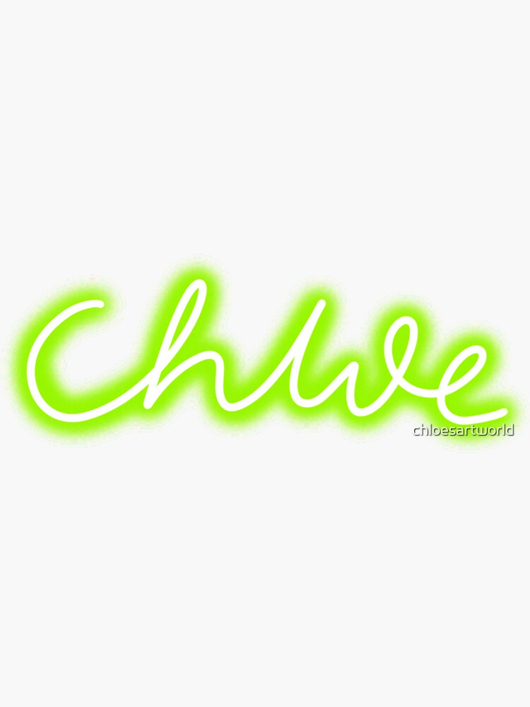 Pegatina « Letrero de neón Chloe» de chloesartworld | Redbubble