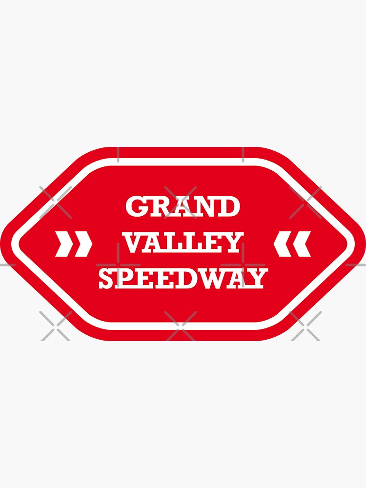 "Grand Valley Speedway Logo ONE" Sticker by Grandvalley | Redbubble